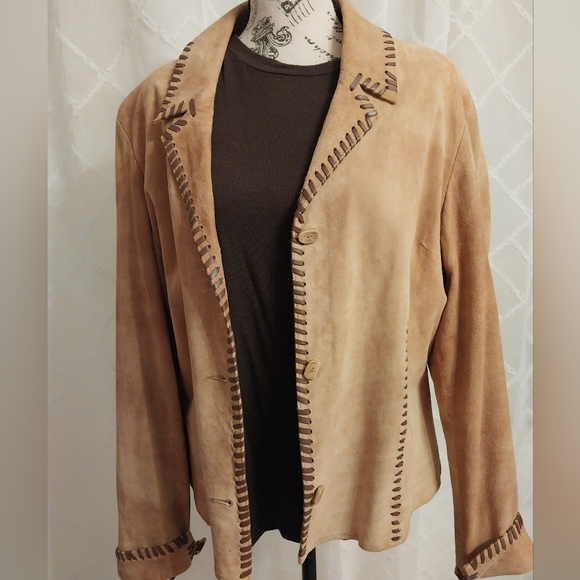 Overland | Jackets & Coats | Vintage Overland Leather Suede Cropped ...